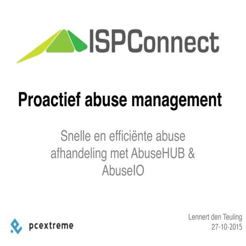HSB15 - Lennert den Teuling - ISPConnect | PPT