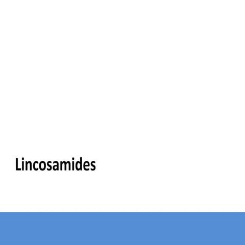 Antibiotic Groups - Lincosamides | PPTX