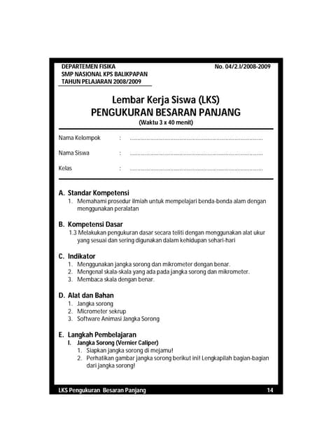 Lkpd besaran dan satuan | PDF