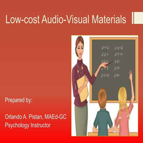 Low-cost Audio-Visual Materials | PPT