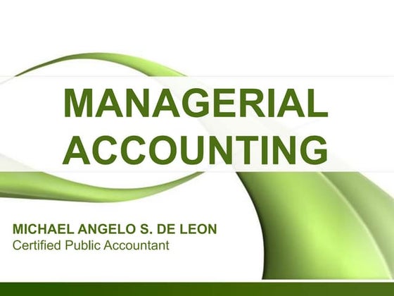 Management accounting | PPT