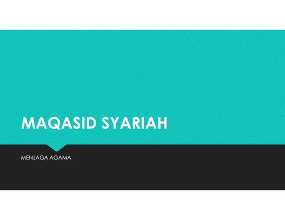 Maqashid al-Syariah | PPTX