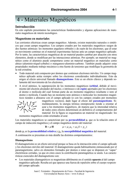 Propiedades de los materiales magnéticos | PPT