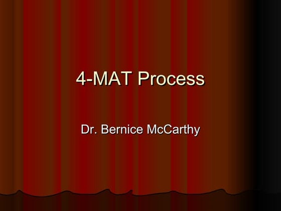 Use 4MAT to design engaging workshops | PDF