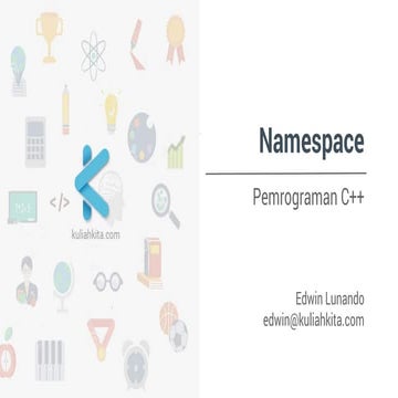 Pemrograman C++ - Namespace | PDF