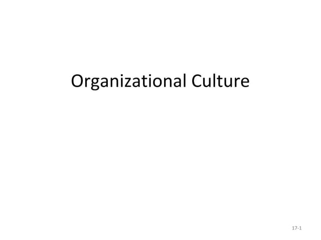 Organizational culture presentation | PPT