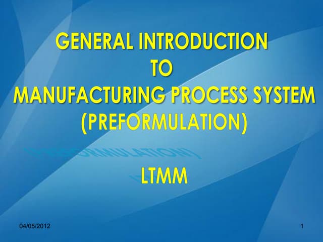 CMA-CPP-CQA for oral solid dosageform | PPTX