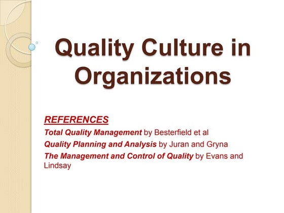 Quality Culture | PPTX