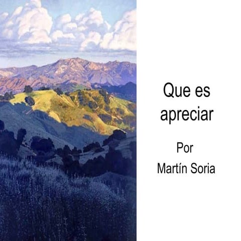 Que Es Apreciar | PPT