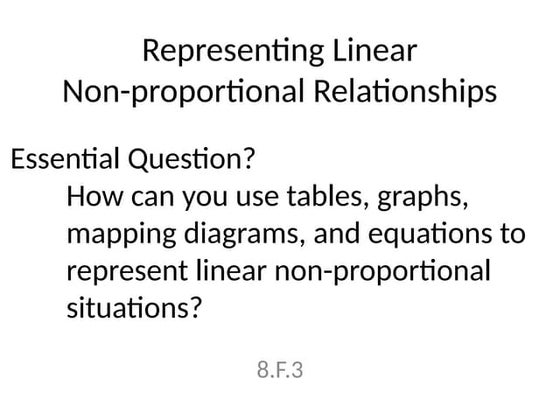 Linear relations overview | PPT