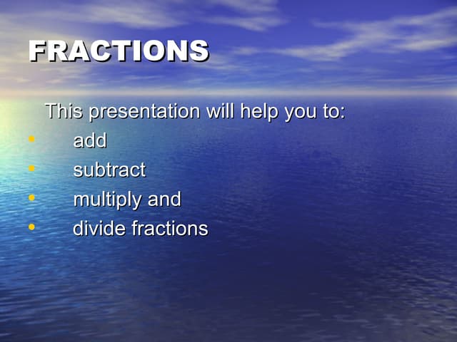 Fractions | PPT