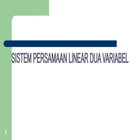 Sistem Persamaan Dua Variabel Kelas 8 | PPT
