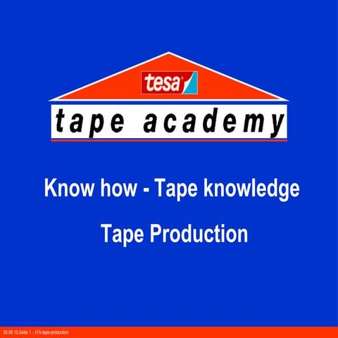 4.tape production | PPT | Video Production | Content Production