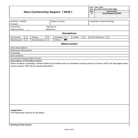 4- The NCR action and complete form.doc