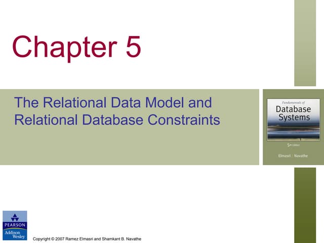 4 The Relational Data Model And Relational Database Constraints Pdf Databases Computer