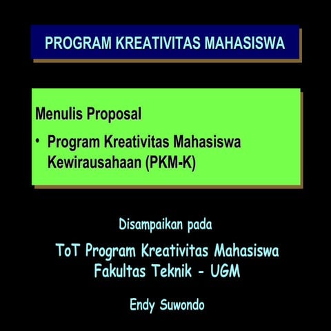 4. tot ft ugm - pkmk | PPT