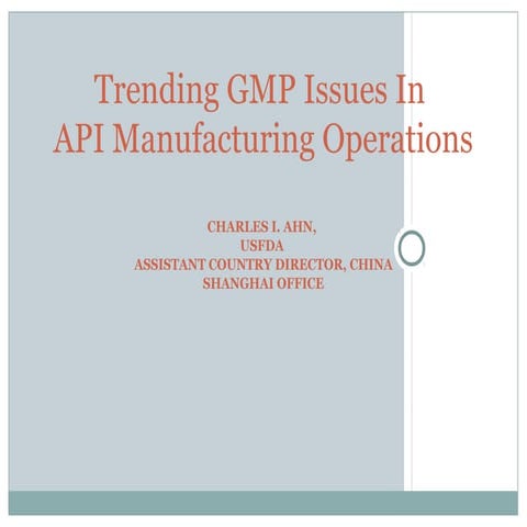 GMP Training: Handling of deviation | PPTX