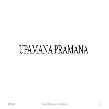UPAMANA Pramana / Pariksha: The Consideration of Analogy | PPTX