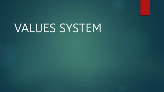 DIFFERENT VALUE SYSTEM OF THE PHILIPPINES | PPTX