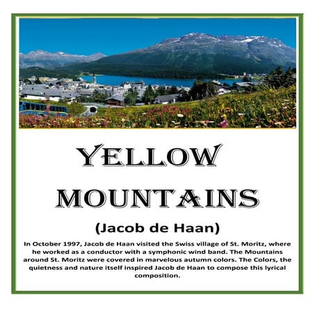 Yellow Mountains - Jacob de Haan - Set of Clarinets | PDF