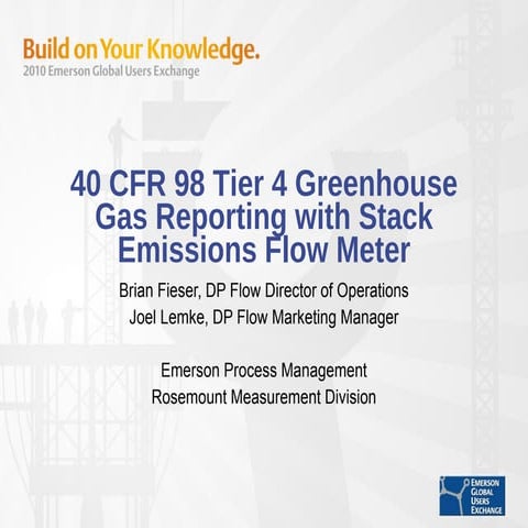 40 CFR 98 Tier 4 Greenhouse Gas Reporting with Stack Emissions Flow ...