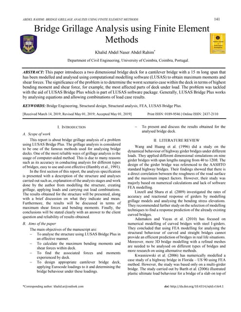 Analysis of Behaviour of U-Girder Bridge Decks | PDF