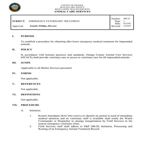 400.21 emergency veterinary treatment | PDF