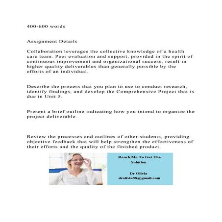 400-600 words Assignment DetailsCollaboration leverages th | DOCX ...