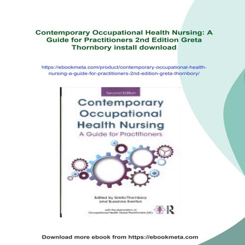 Contemporary Occupational Health Nursing: A Guide for Practitioners 2nd ...