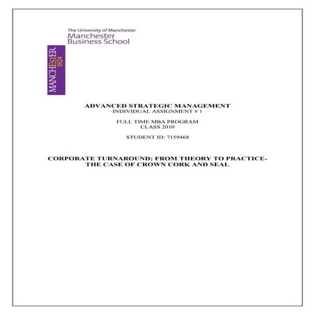 ADVANCED STRATEGIC MANAGEMENT ASSIGNMENT 1 | PDF