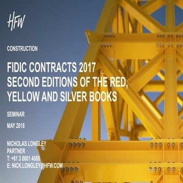 400618115 180522 Fidic 2017 Edition Workshop May 2018 Pptx