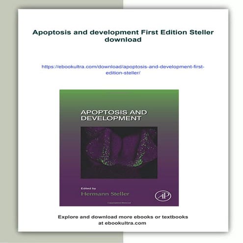 Apoptosis and development First Edition Steller | PDF