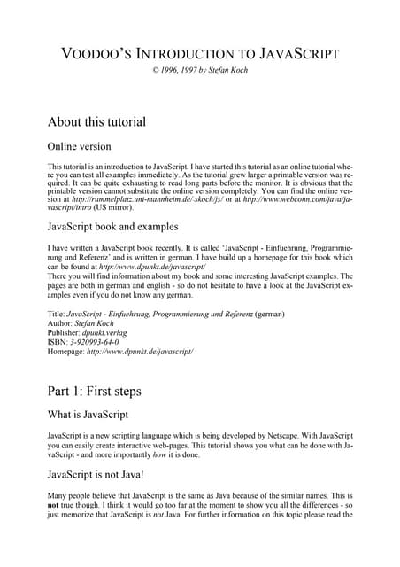 Essential Javascript -- A Javascript Tutorial | PDF Essential Javascript -- A Javascript Tutorial | PDF