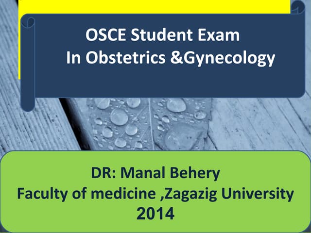 1 Obstetrics & gynecology OSCE -REVISION-1 | PDF
