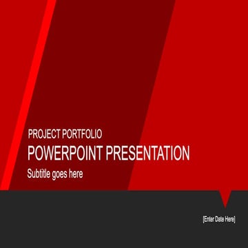 Red Portfolio PowerPoint Template | PDF