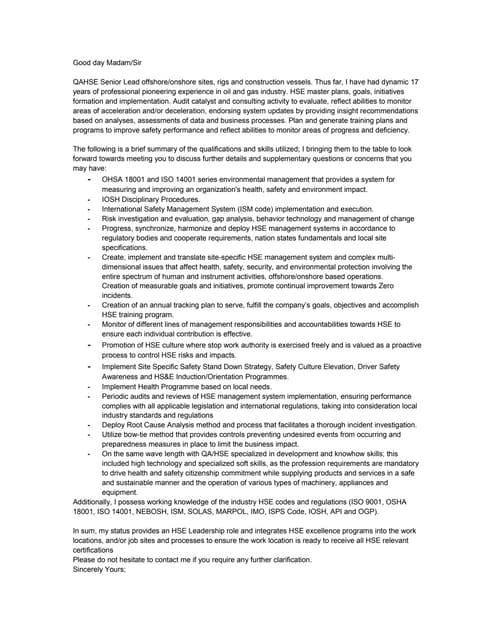 Personal HSE commitments | PPT