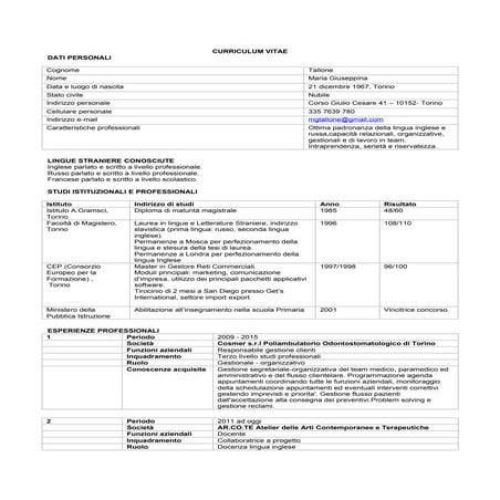 Maria_Giuseppina_Tallone_cv | PDF
