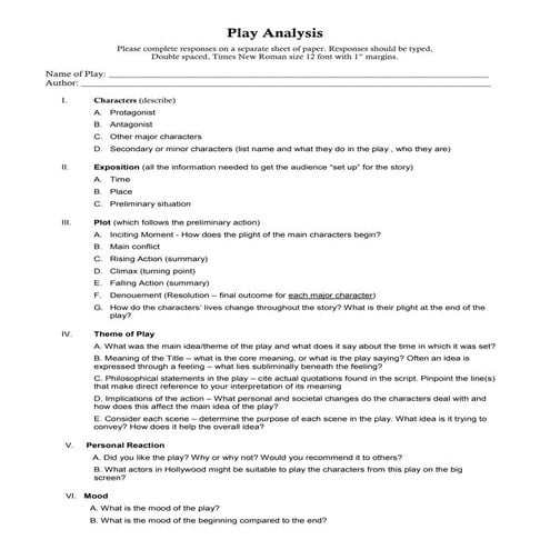 How to write a play review