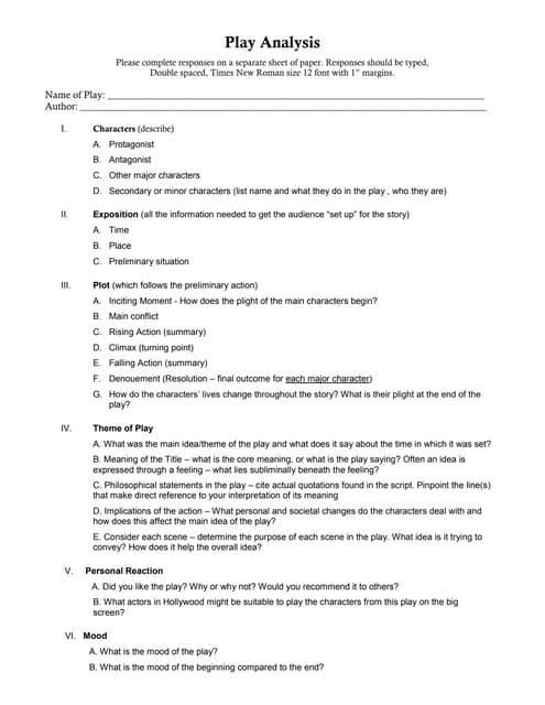 How to write a play review | PPT