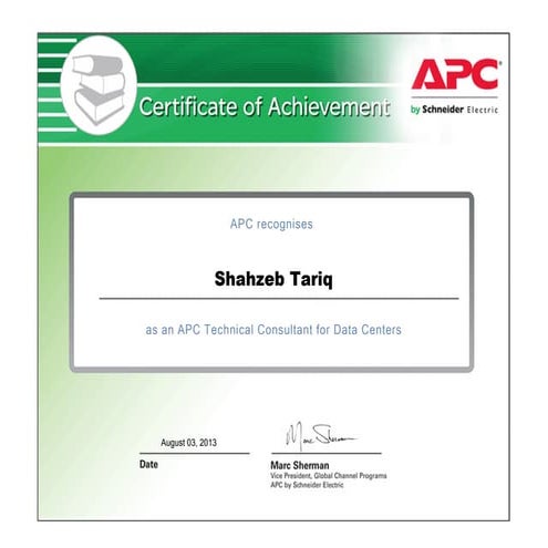 APC Technical Consultant for Data Centers | PDF