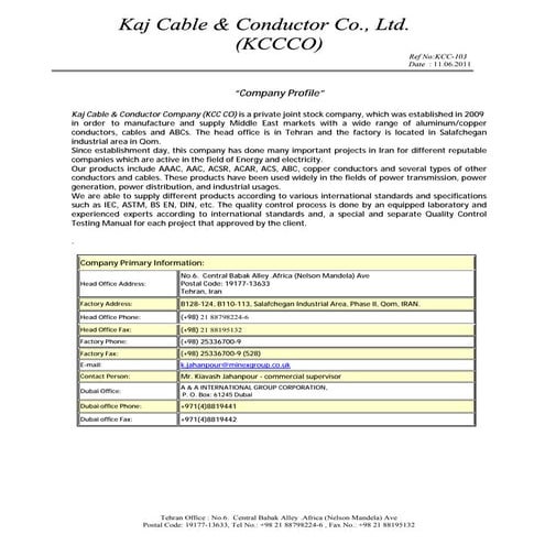 Company profile | PDF | Manufacturing Industry | Industries