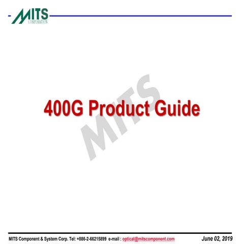 400G High Speed interconnect product guide | PDF