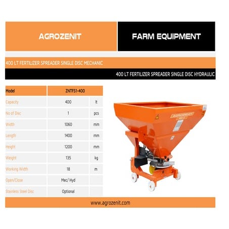 400 lt fertilizer spreader single disc | PDF