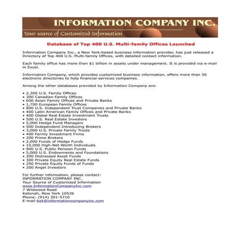 400 top multi family office database | DOC