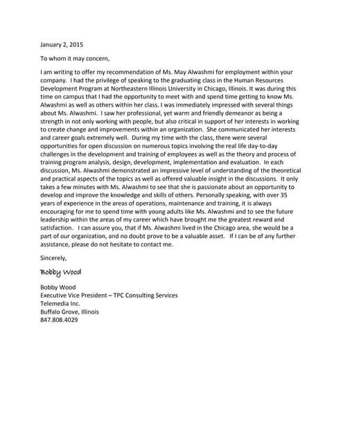 AndrewWagar-Letter of Recommendation-Research Assistant | PDF