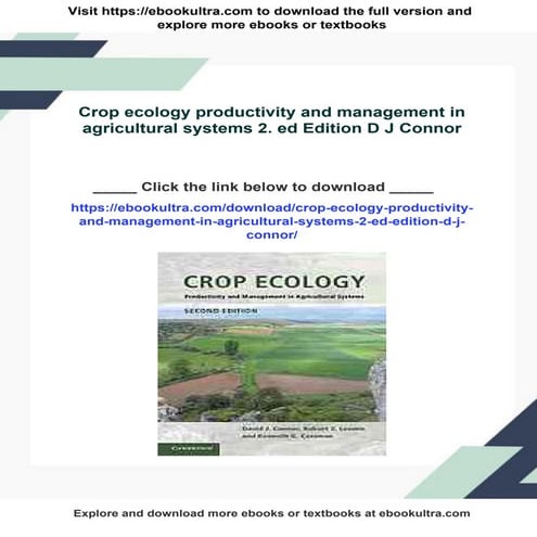Crop ecology productivity and management in agricultural systems 2. ed ...
