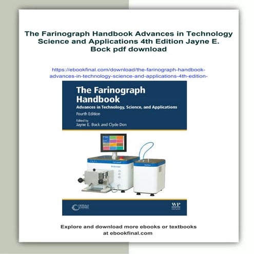 The Farinograph Handbook Advances in Technology Science and ...