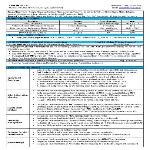 Paresh Vishal_Resume | PDF