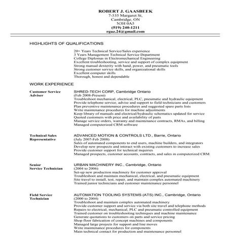 resume Robert J Gaasbeek 2016 | PDF