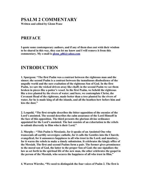 Psalms 2:2-3 || Collection of Biblical Commentaries | PDF